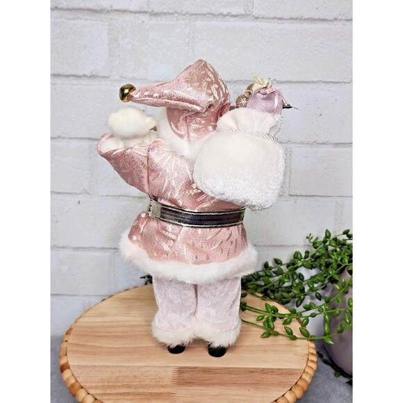 Unbranded | Holiday | Christmas Pink Shabby Chic Santa Claus Doll ...